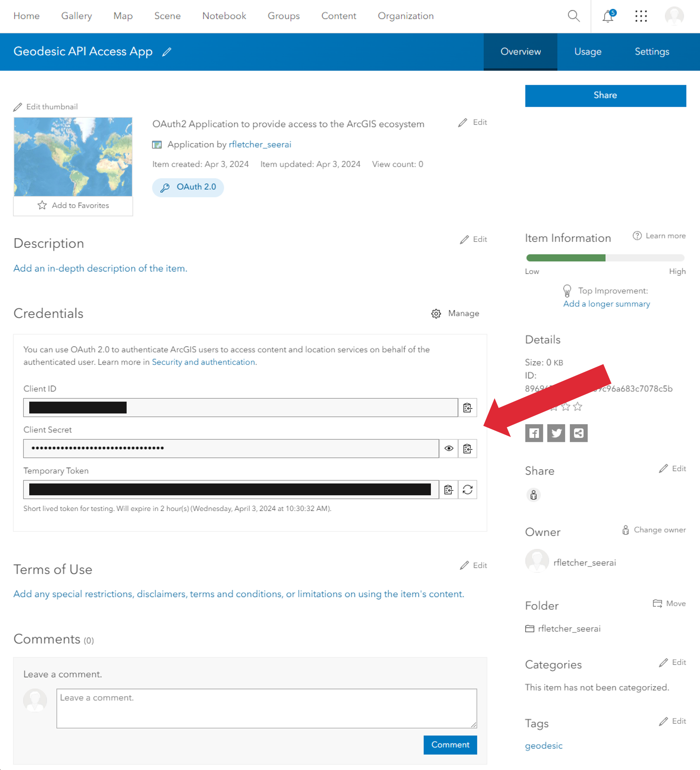 Adding An Arcgis Credential — Geodesic Python Api Main Documentation